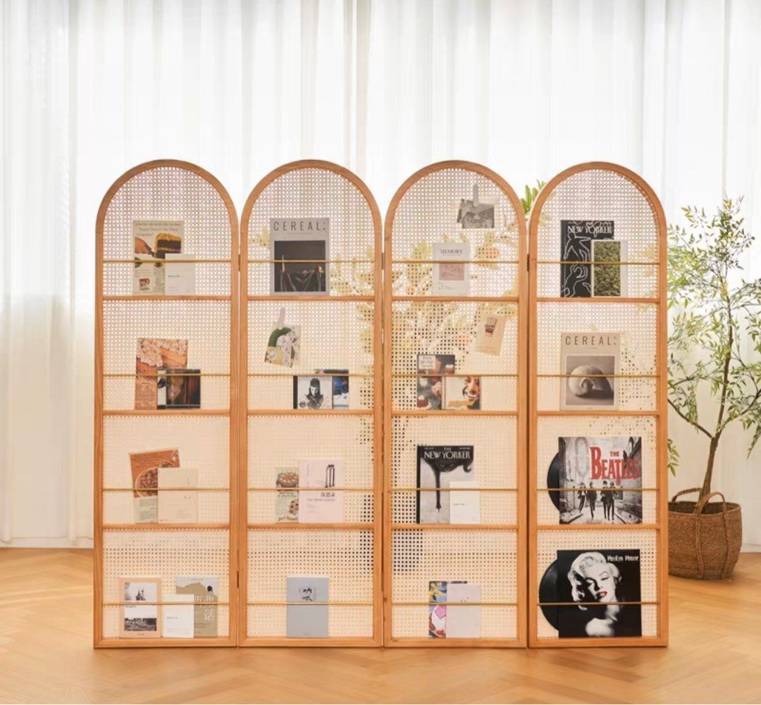 BENLOCKE Rattan Bookshelf Partition, Furniture & Home Living, Furniture ...