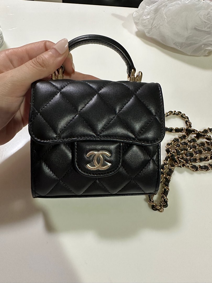 BN Chanel Classic Mini Vanity On Chain w/ Mirror Rfid, Luxury, Bags ...