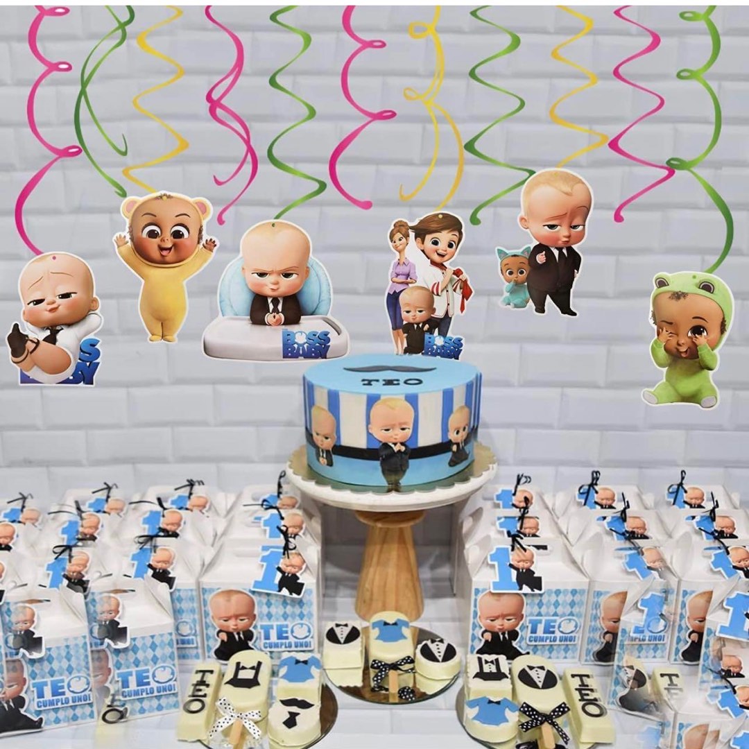Boss Baby party supplies - spiral dangling deco / party deco, Hobbies ...