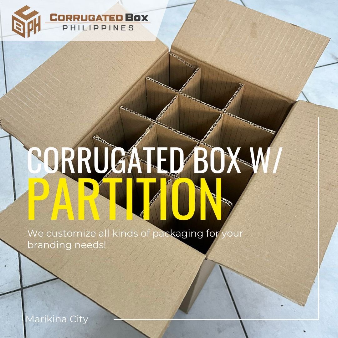 Box with Partition for Glass, wine & beer bottle corrugated box regular ...