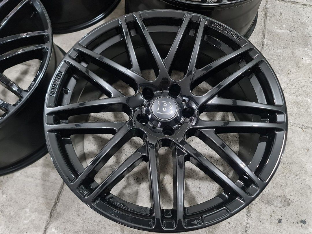 BRABUS Wheels Size 22 Gloss Black 5x130 for G63 G500 Gwagon Mercedes ...