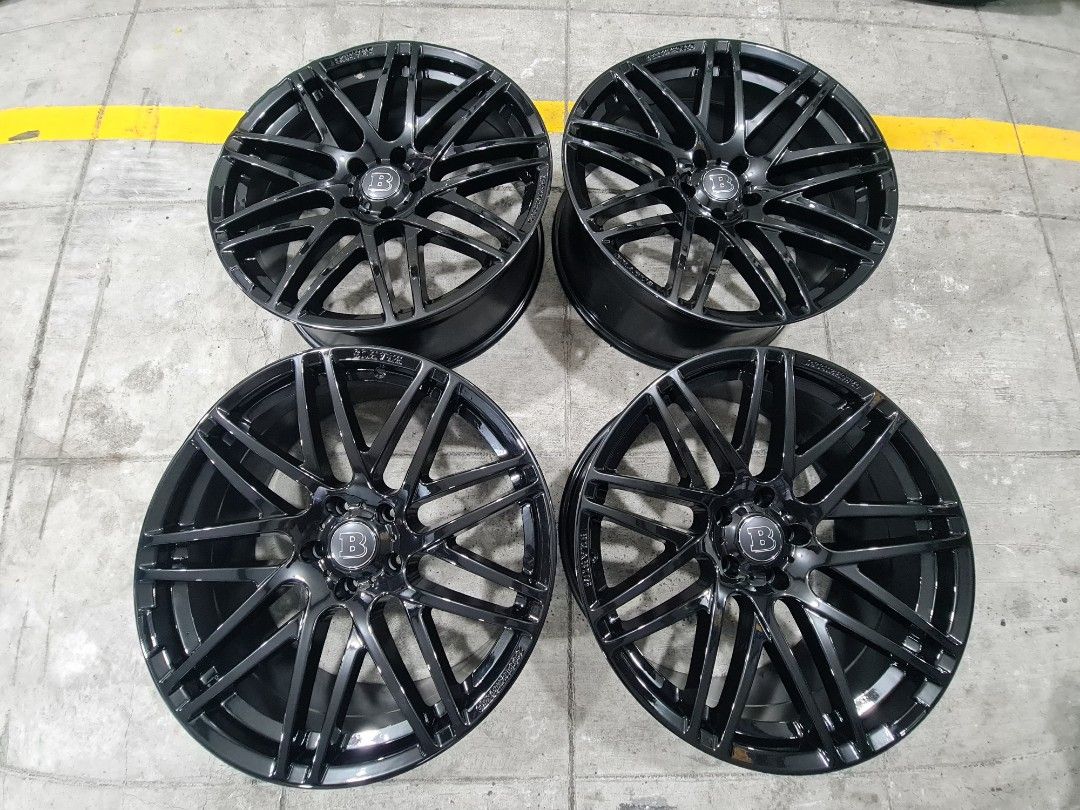 BRABUS Wheels Size 22 Gloss Black 5x130 for G63 G500 Gwagon Mercedes ...