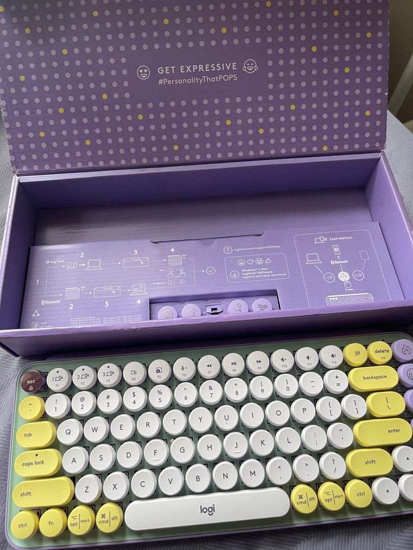 BRAND NEW Logitech mechanic keyboard popkeys wireless keyboard with ...