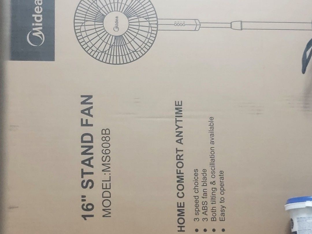 Brand new Midea 16 inch standing fan, Furniture & Home Living, Lighting ...
