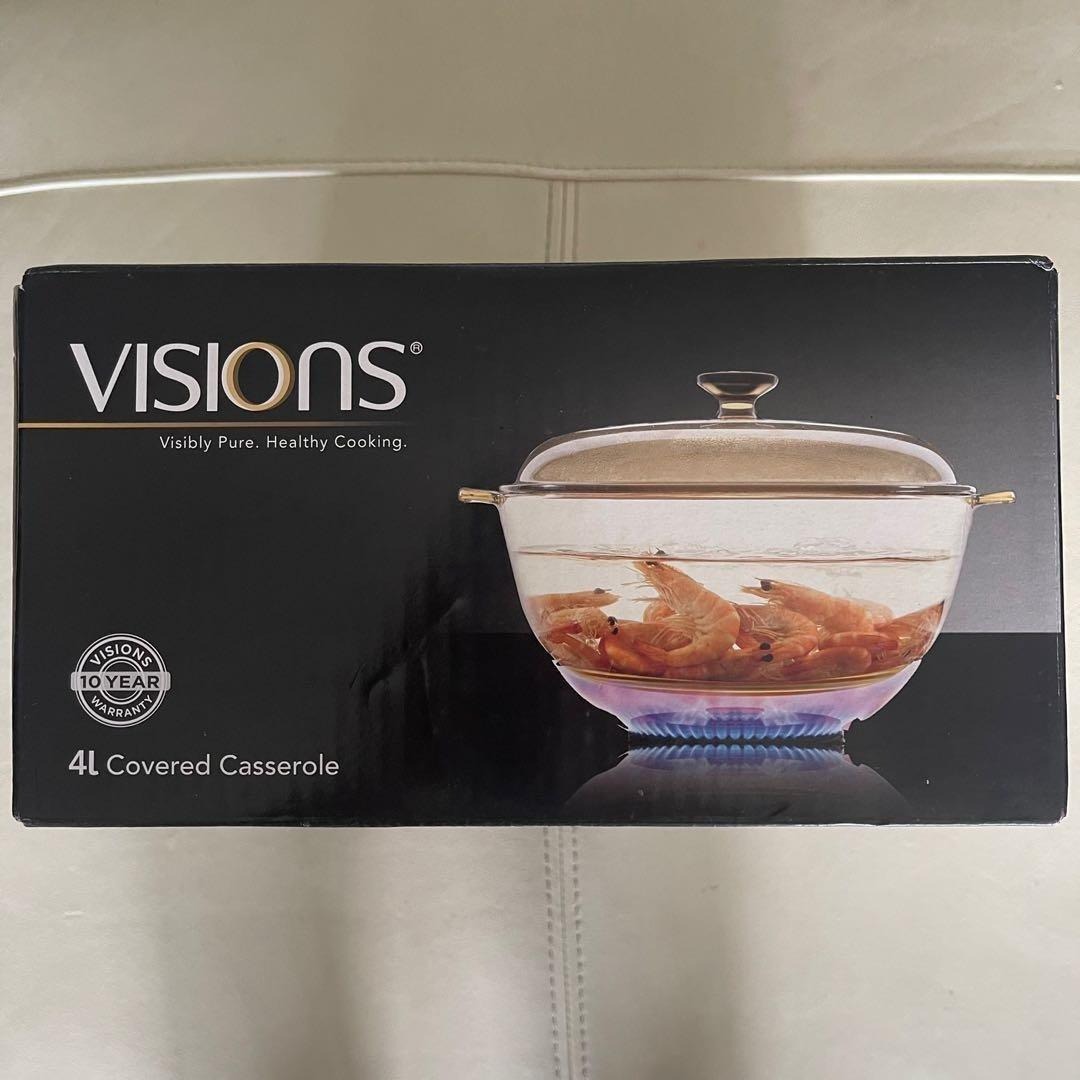 Brand new VISIONS Glass Casserole, Furniture & Home Living, Kitchenware ...
