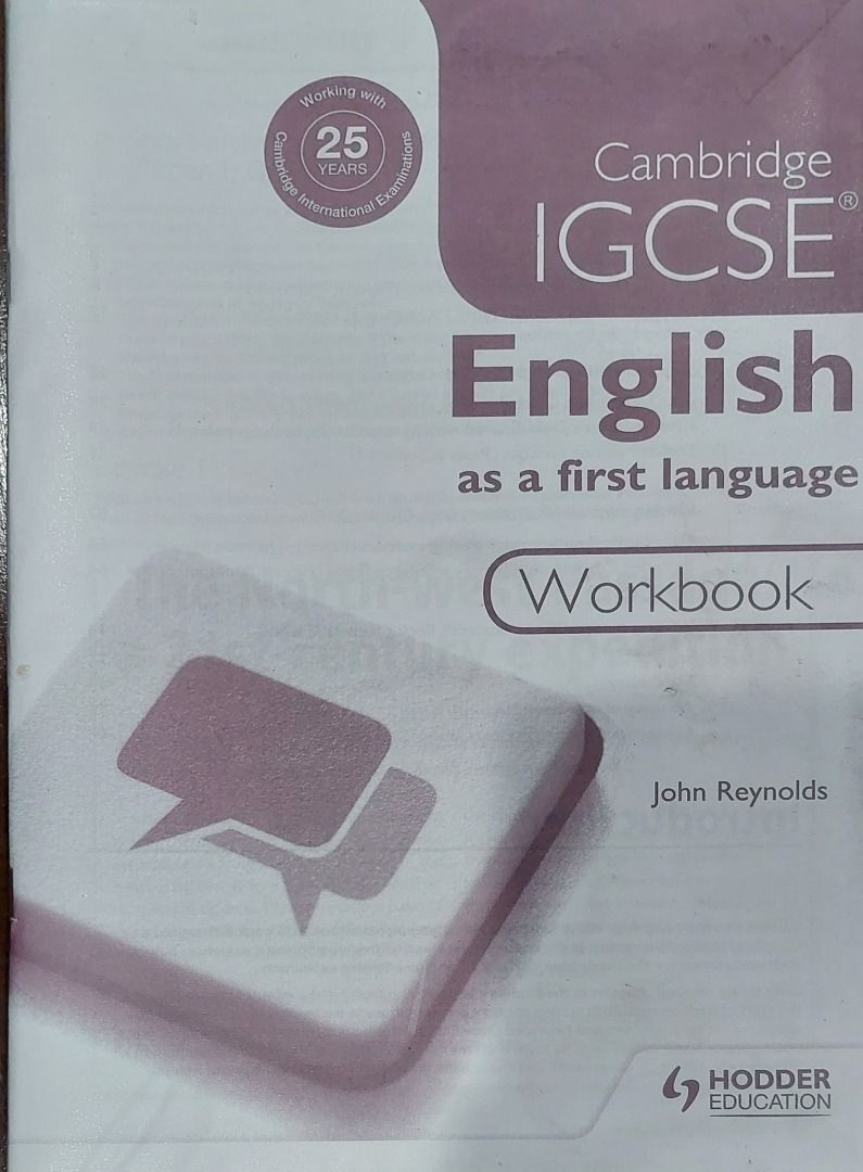 Cambridge IGCSE English As A First Language Workbook (HODDER EDUCATION ...