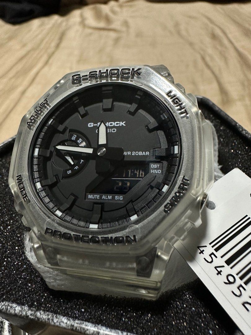 Casio G-Shock GA-2100 SKE-7A skeleton transparent , Men's Fashion ...