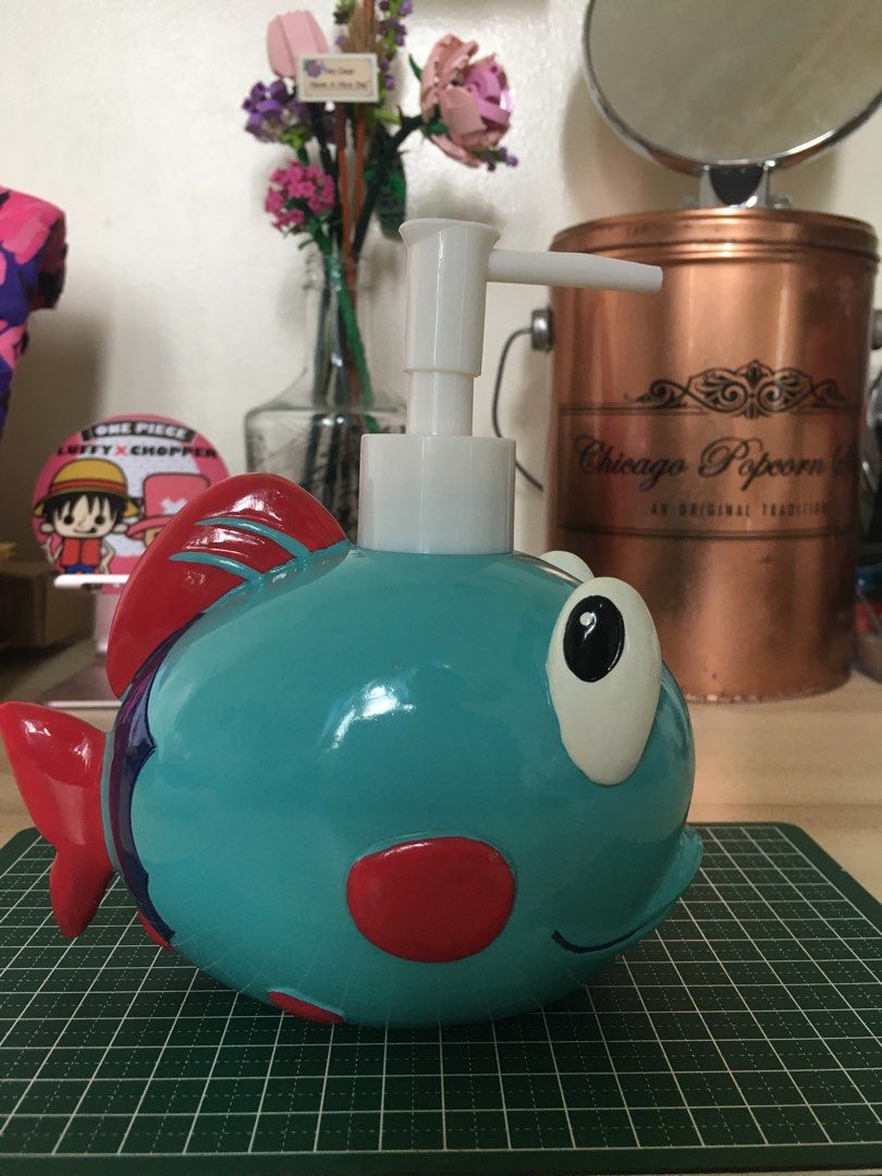 Ceramic Colorful Fish Soap/Liquid Dispenser, Babies & Kids, Bathing ...