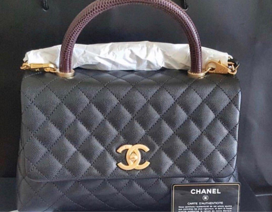 Chanel coco handle Lizzy handle medium size, Luxury, Bags & Wallets on ...