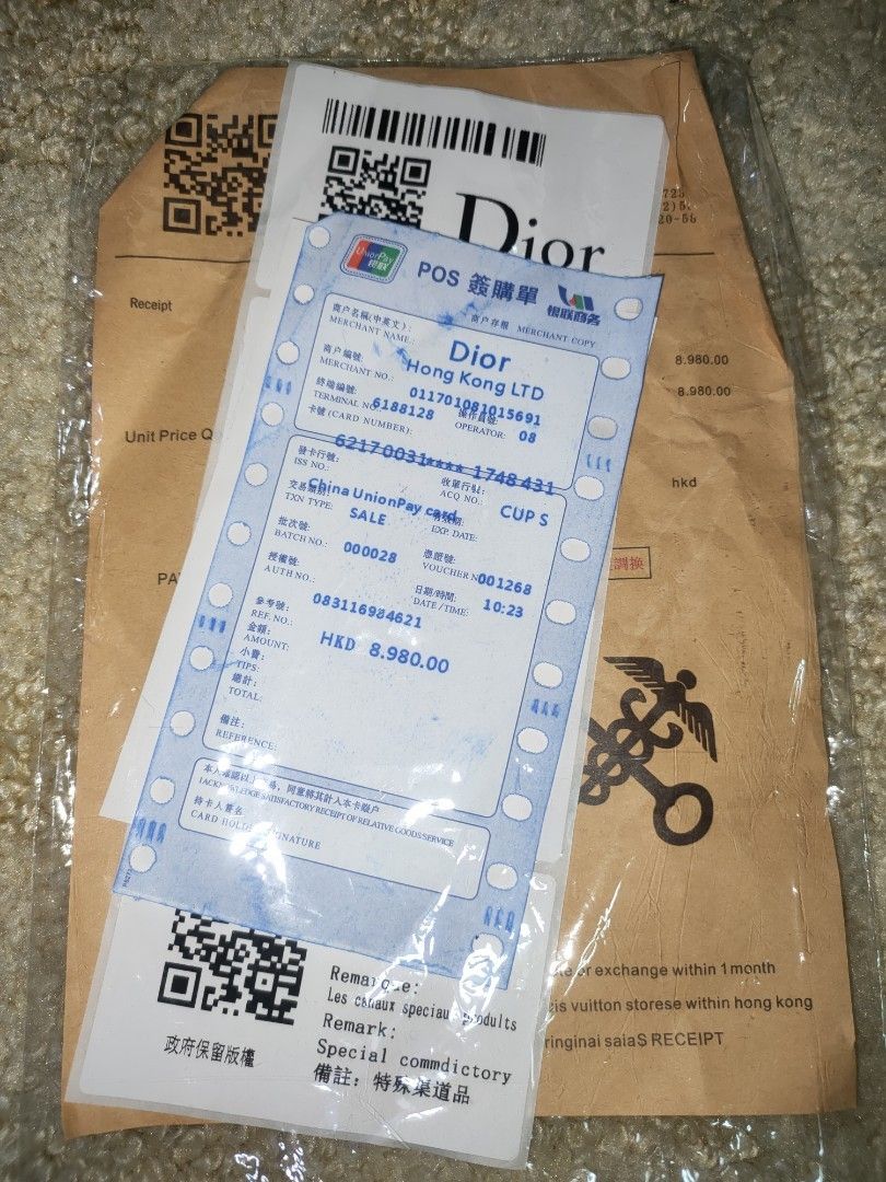 Christian Dior with Code and Invoice, Luxury, Bags & Wallets on Carousell