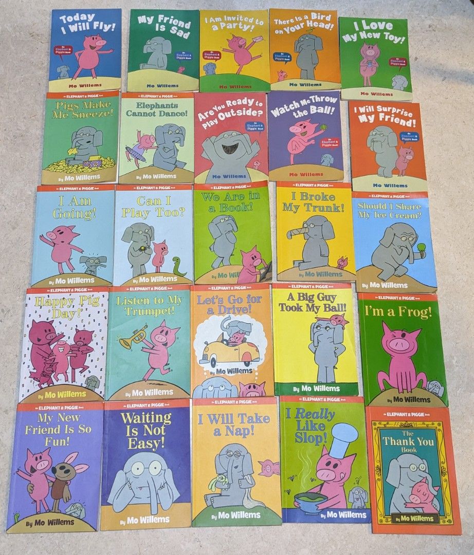 Elephant & Piggie by Mo Willems - Complete 25 book set, Hobbies & Toys ...
