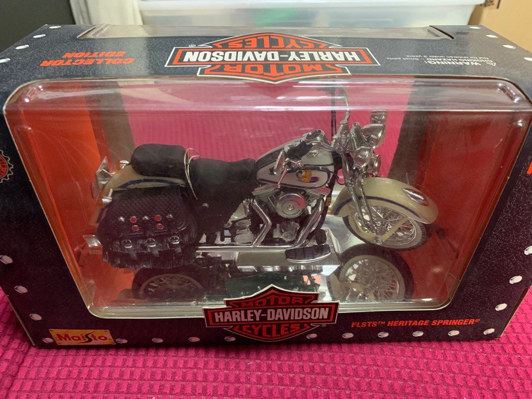 Diecast Harley Davidson 1:10 scale Heritage Springer FLSTS, Hobbies ...