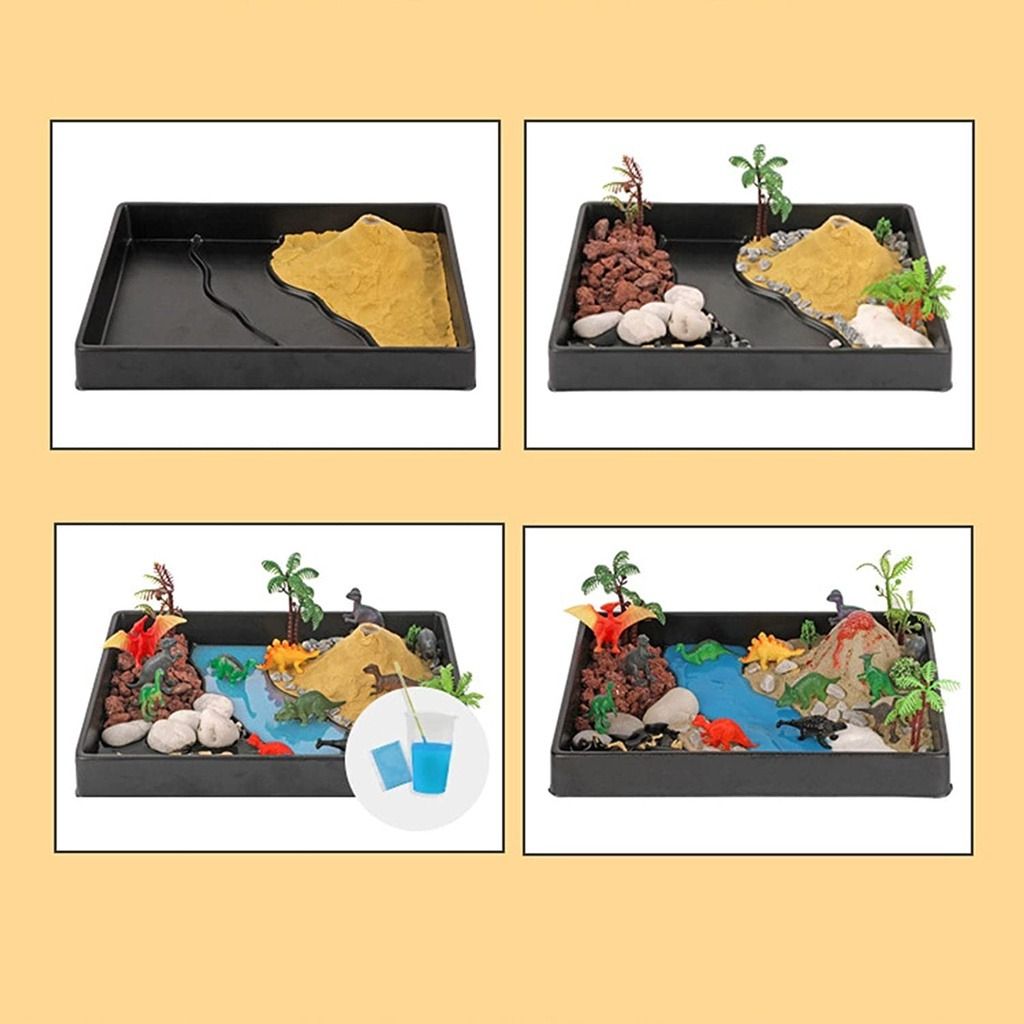 Dinosaur Habitat Volcano Eruption Children STEM DIY Sensory Learning ...