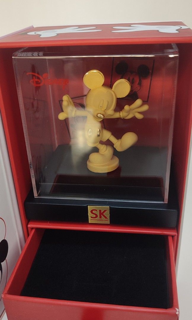 Disney SK gold plated Mickey mouse figure, Hobbies & Toys, Memorabilia ...