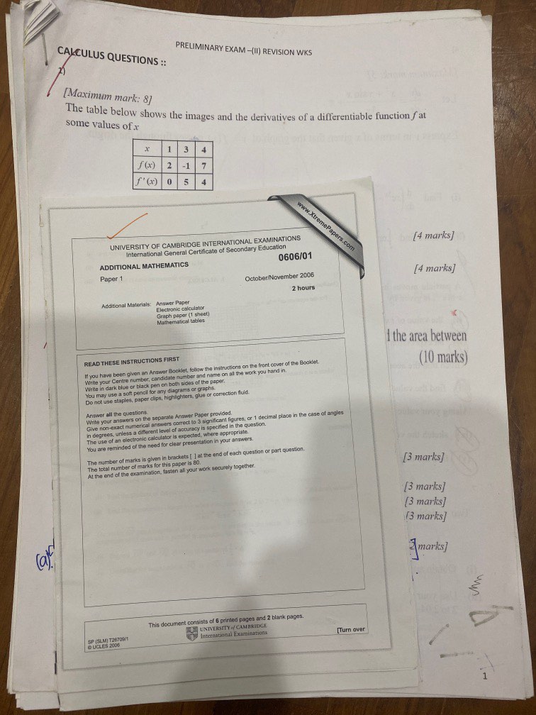 extended and additional math past papers and revision questions ...