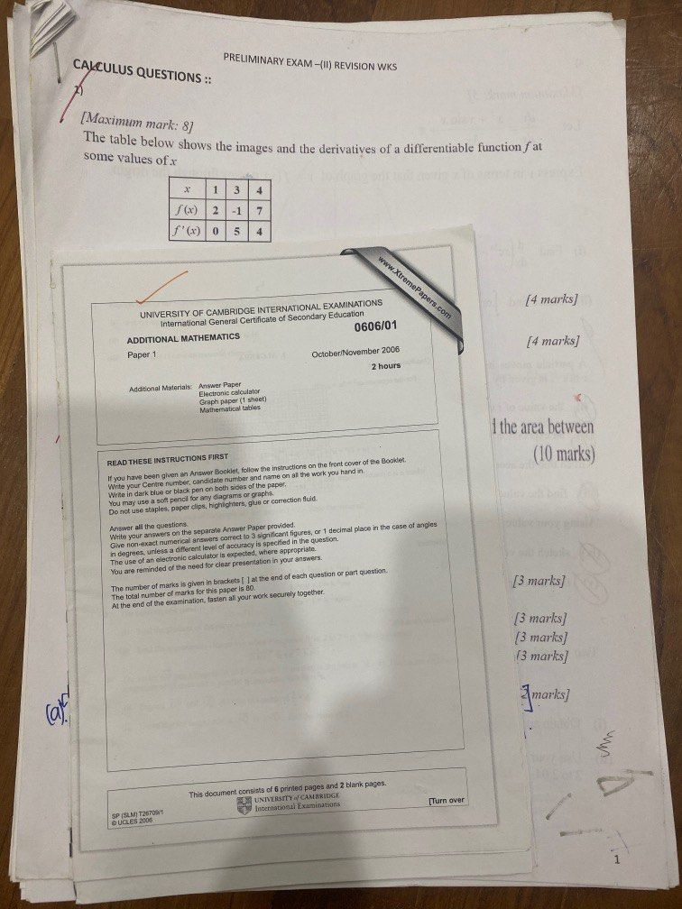 extended and additional math past papers and revision questions ...