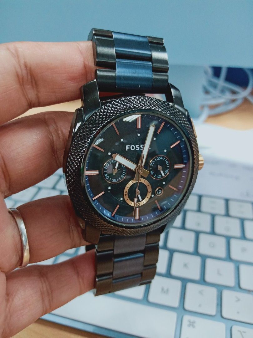 Authentic Fossil FS5164 Stainless Steel Chronograph Watch, Luxury ...