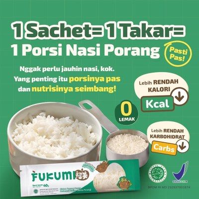 Fukumi instant konjac porang rice in sachet, Food & Drinks, Rice ...
