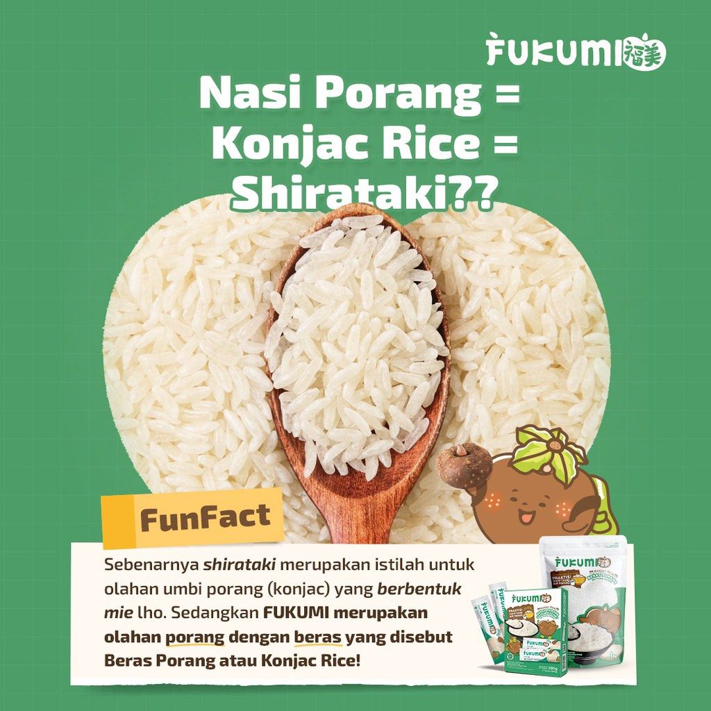 Fukumi instant konjac porang rice in sachet, Food & Drinks, Rice ...