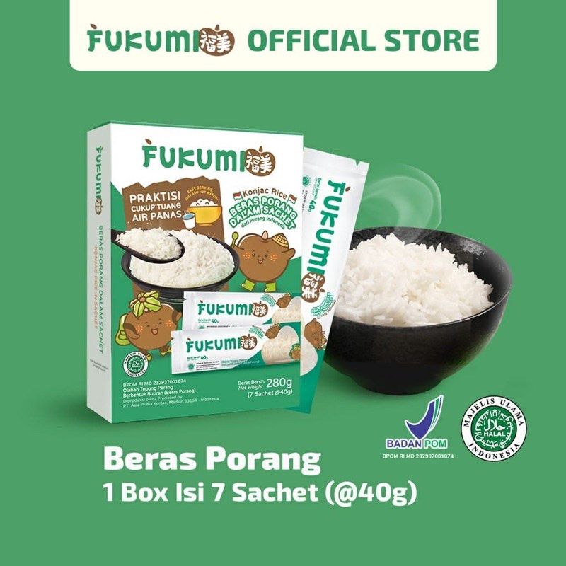 Fukumi instant konjac porang rice in sachet, Food & Drinks, Rice ...