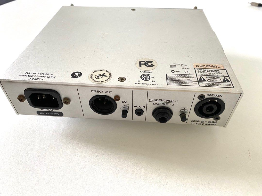 GALLIEN KRUEGER, GK MB200 Bass amp head. The best and power amplifier ...