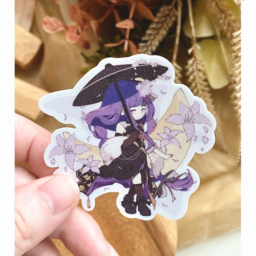 Genshin Die-cut Stickers Yae Miko, Raiden & Lumi Trinity, Hobbies ...
