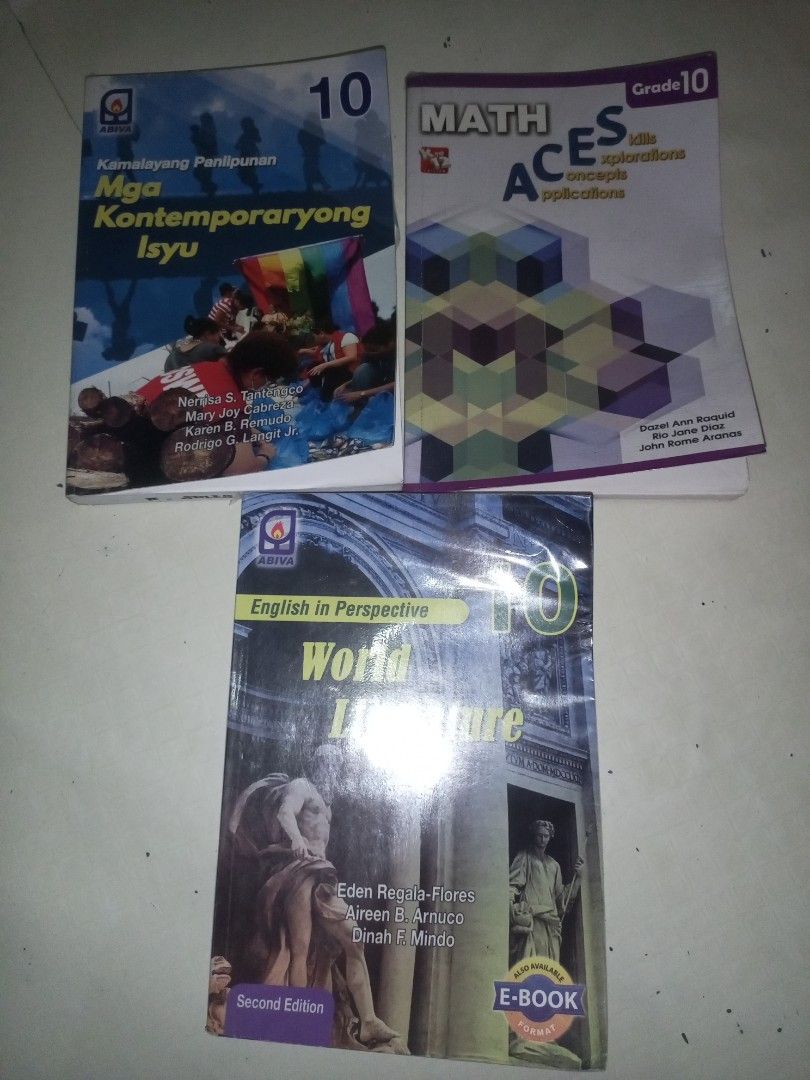 GRADE 10 BOOKS 3 FOR 2000 pesos only math aces english in perspective ...