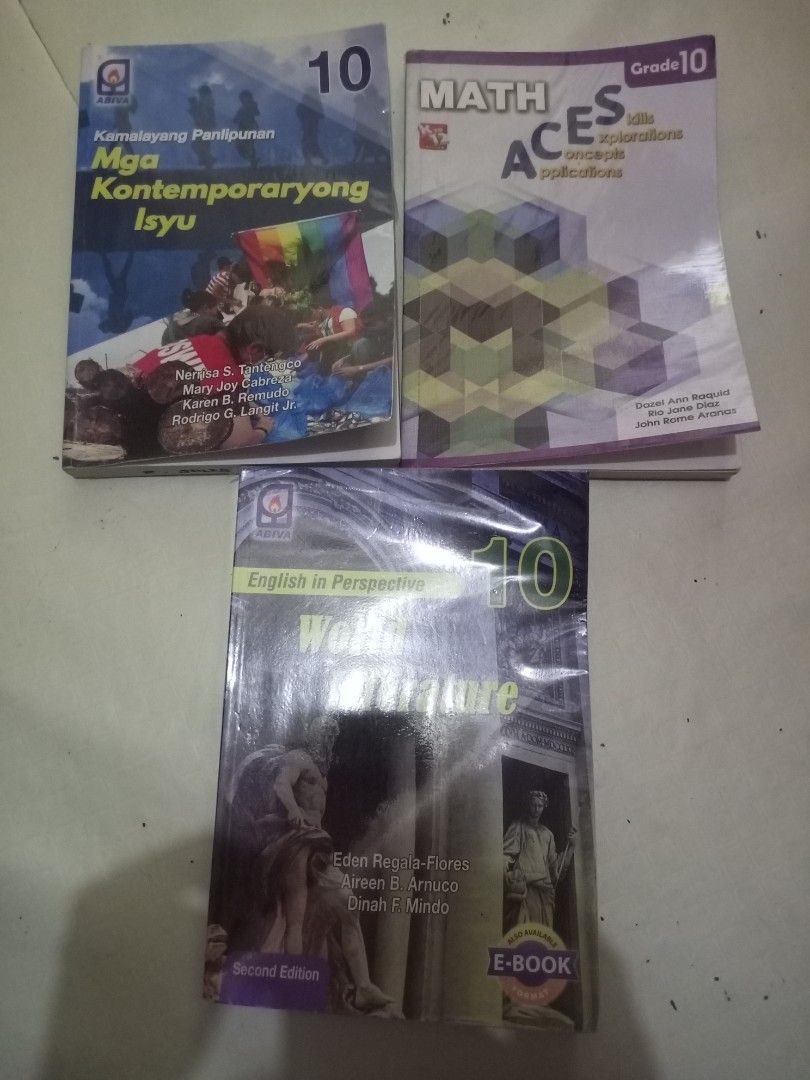 GRADE 10 BOOKS 3 FOR 2000 pesos only math aces english in perspective ...