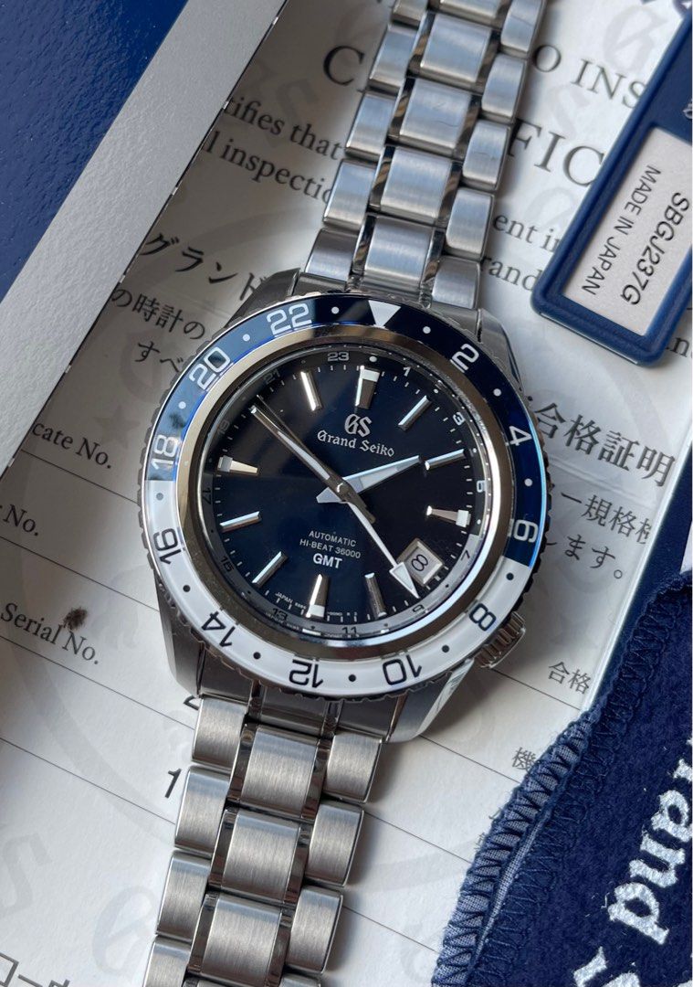 Grand Seiko GMT Blue dial High beat 2021 full set, 名牌, 手錶 - Carousell