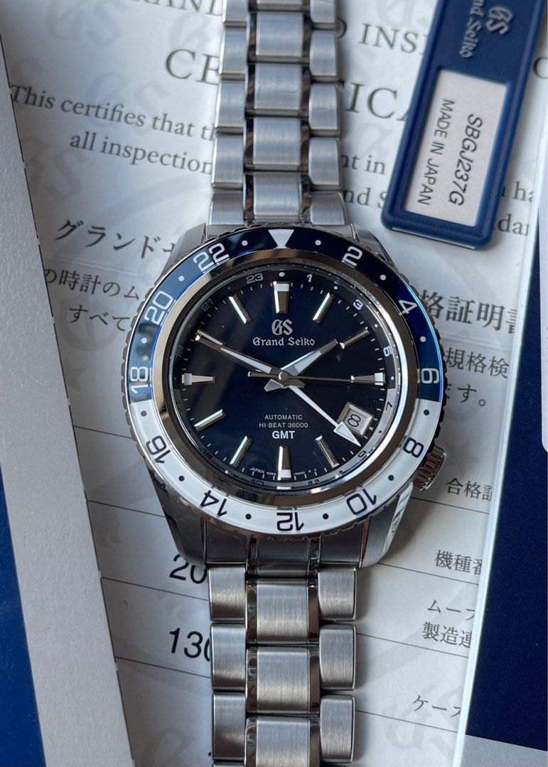 Grand Seiko GMT Blue dial High beat 2021 full set, 名牌, 手錶 - Carousell