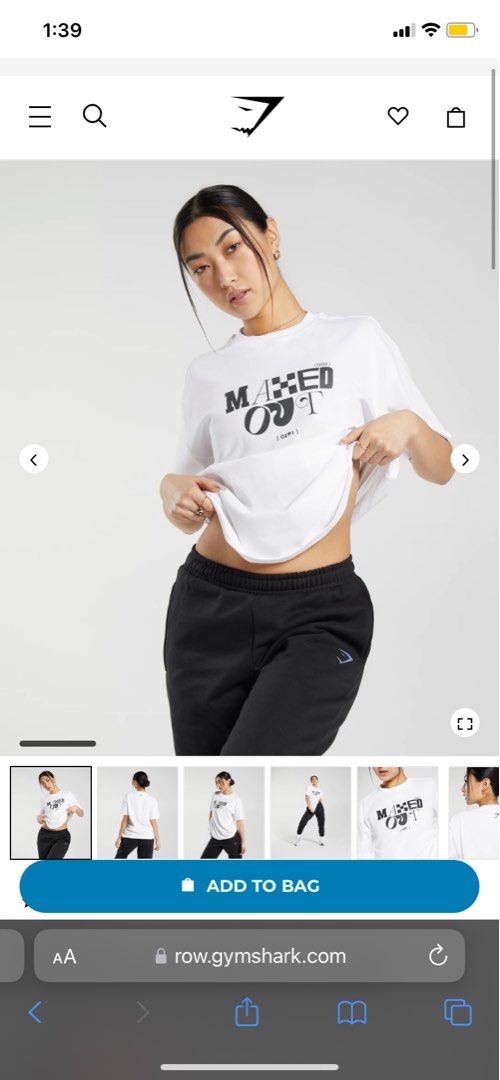 Gymshark maxed out oversized tee shirt, Women's Fashion, Tops, Shirts ...