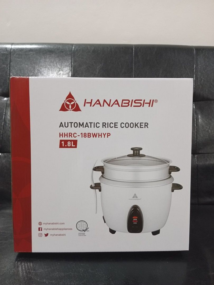 Hanabishi Rice Cooker 1.8L, TV & Home Appliances, Kitchen Appliances, Other Kitchen Appliances ...