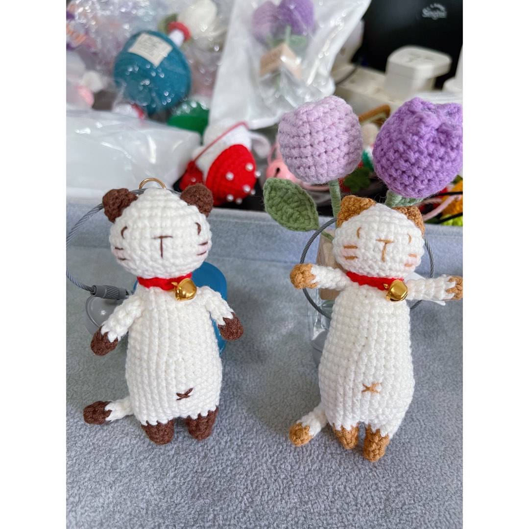 handmade crochet cat keychain, Hobbies & Toys, Stationery & Craft ...