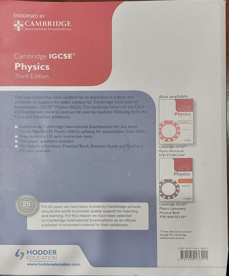 Hodder Education Cambridge IGCSE Physics Third Edition Textbook, Hobbies & Toys, Books ...