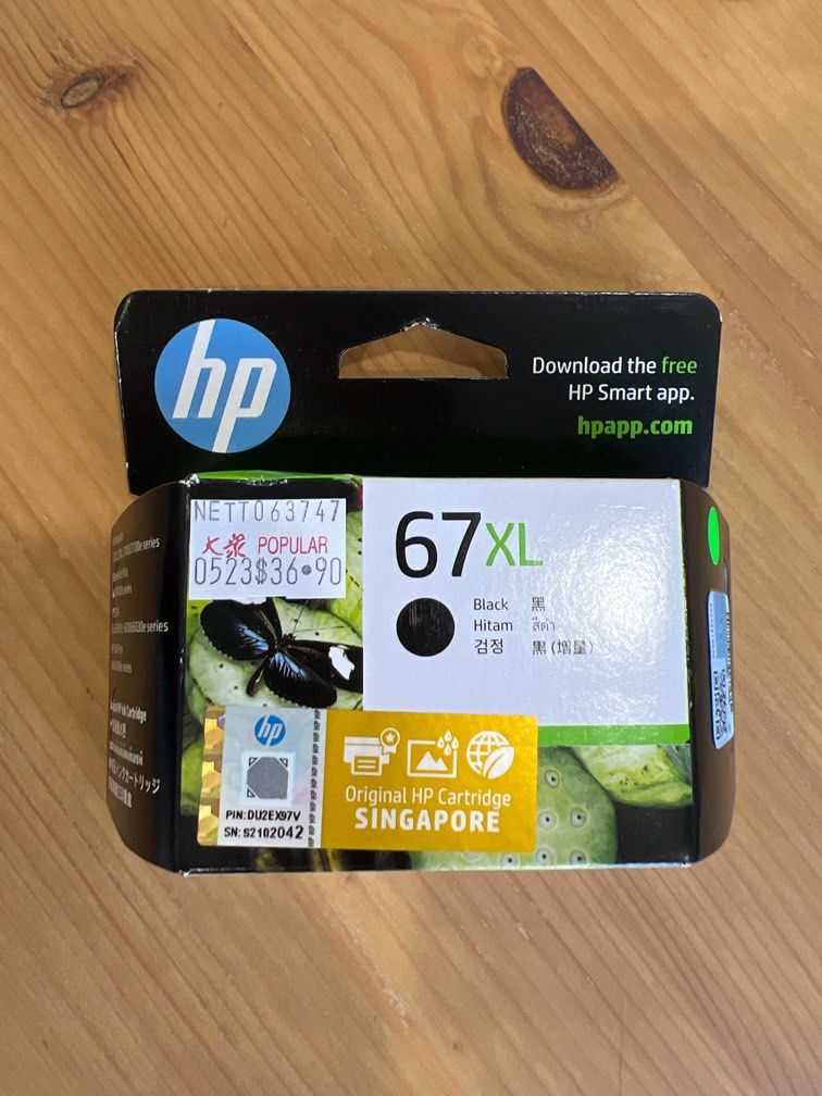 HP 67XL High Yield Black Original Ink Cartridge, Computers & Tech ...