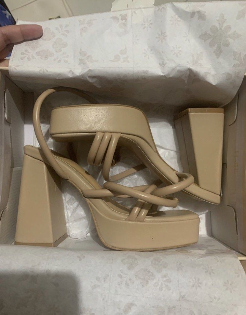 Hue Manila Nacola Naturale Platform Heels, Women's Fashion, Footwear ...