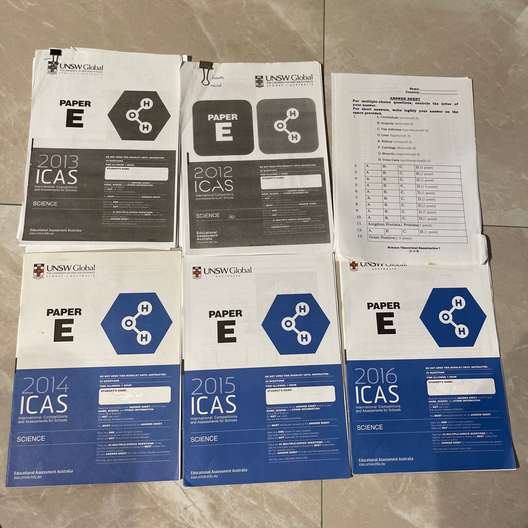 ICAS science, Hobbies & Toys, Books & Magazines, Assessment Books on ...