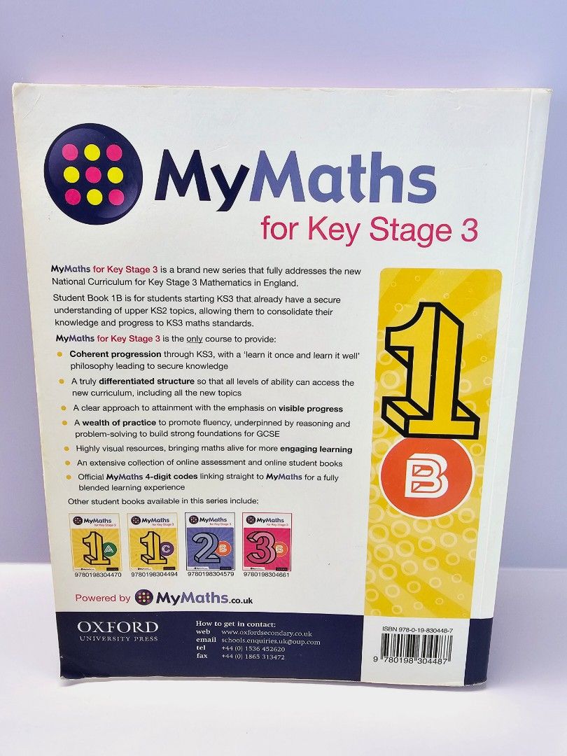 ICT Interact for KS3 Pupil's Book 1 ; Oxford MyMaths 1B & 1C for Key ...