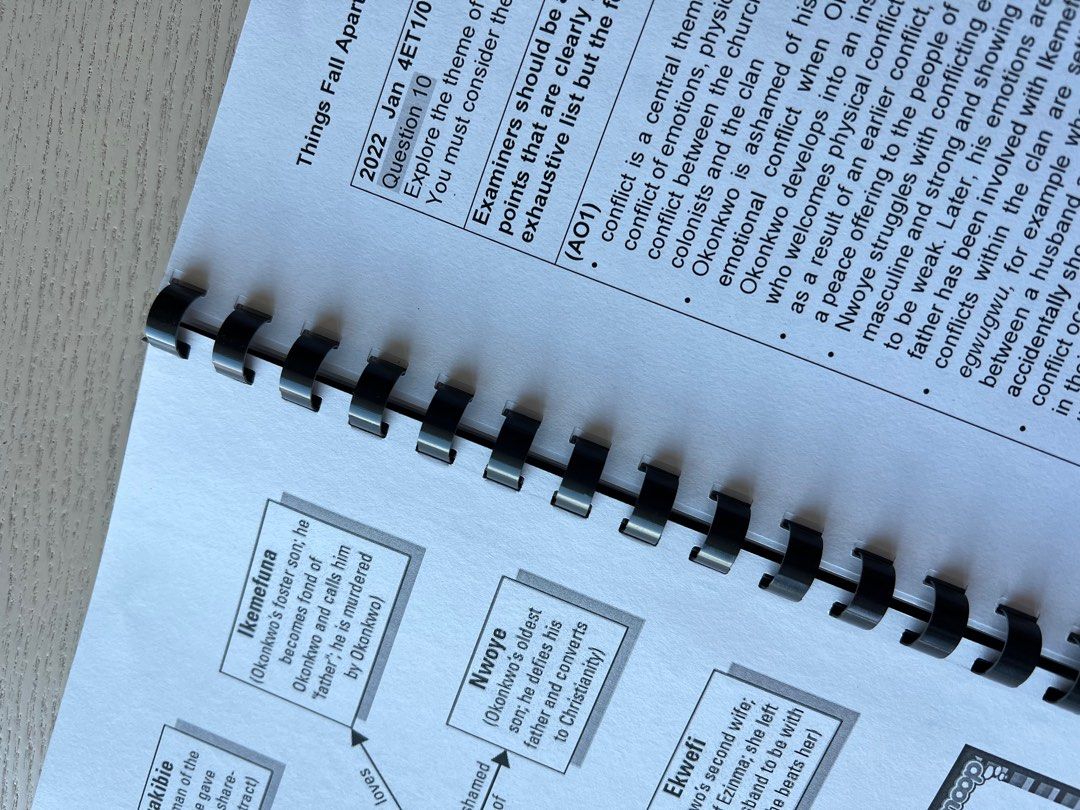 [IGCSE] English Literature - Things Fall Apart - past paper, 興趣及遊戲, 書本 ...