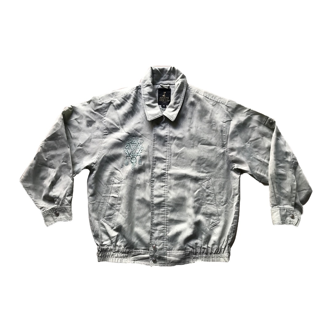 Jaket Parasut Ijo Muda, Fesyen Pria, Pakaian , Atasan di Carousell