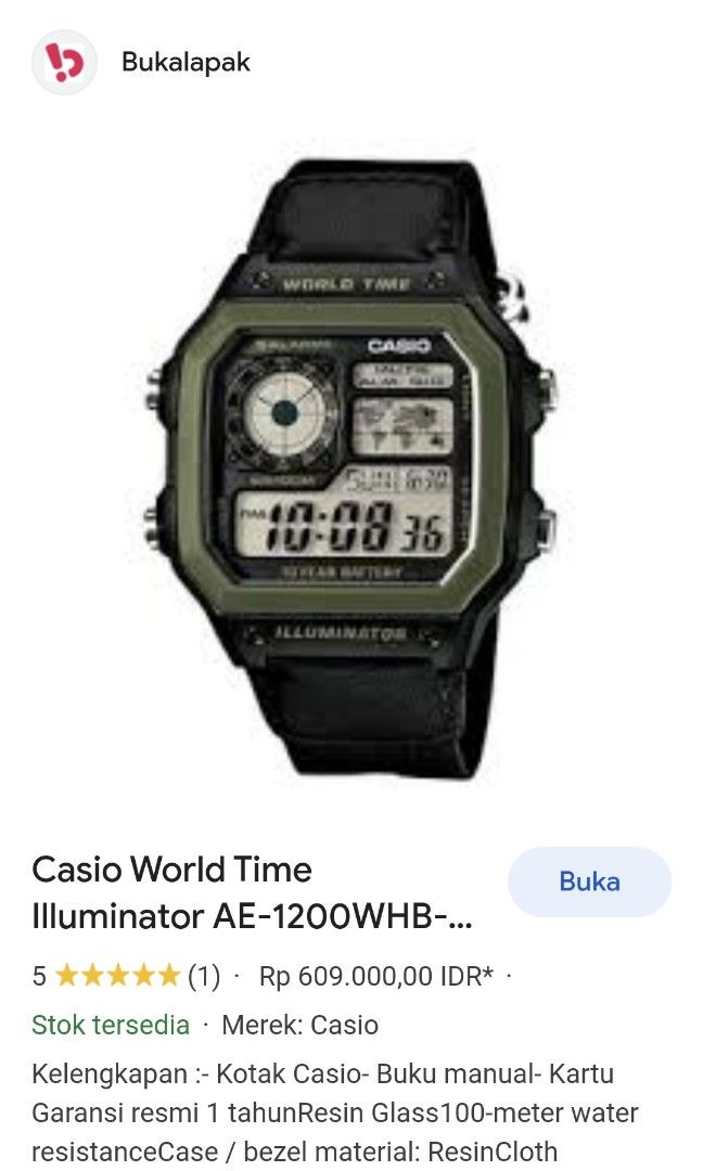 Jam Casio ae 1200 original, Fesyen Pria, Jam Tangan di Carousell