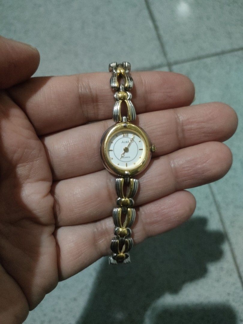 Jam Tangan Stainless Steel Wanita Merek Alba, Fesyen Wanita, Jam Tangan ...
