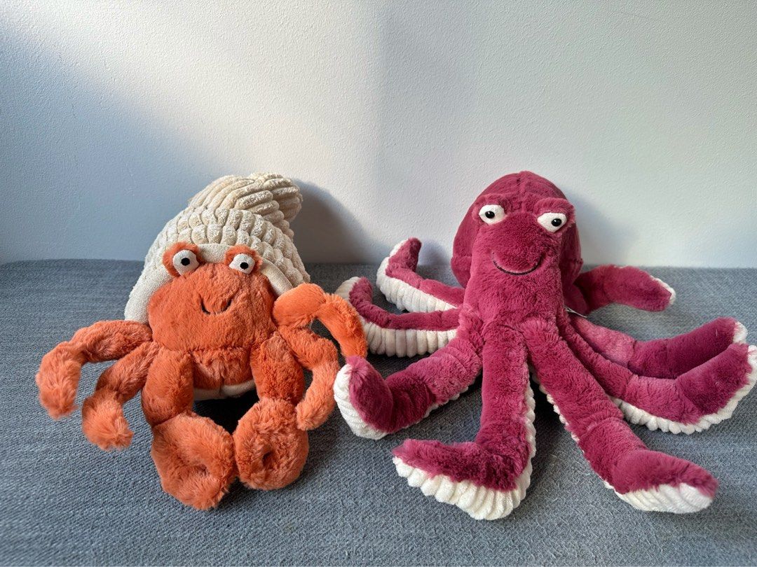 Jellycat Herman Hermit Obbie Octopus, Hobbies & Toys, Toys & Games on ...