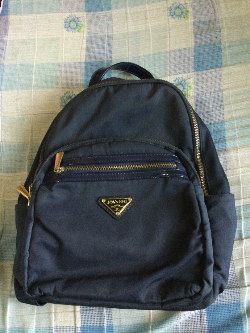 Jovanni Luxury Navy Blue Backpack, Luxury, Bags & Wallets on Carousell