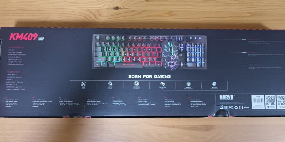 MARVO KM409 Gaming Combo (Keyboard and Mouse), Computers & Tech, Parts ...
