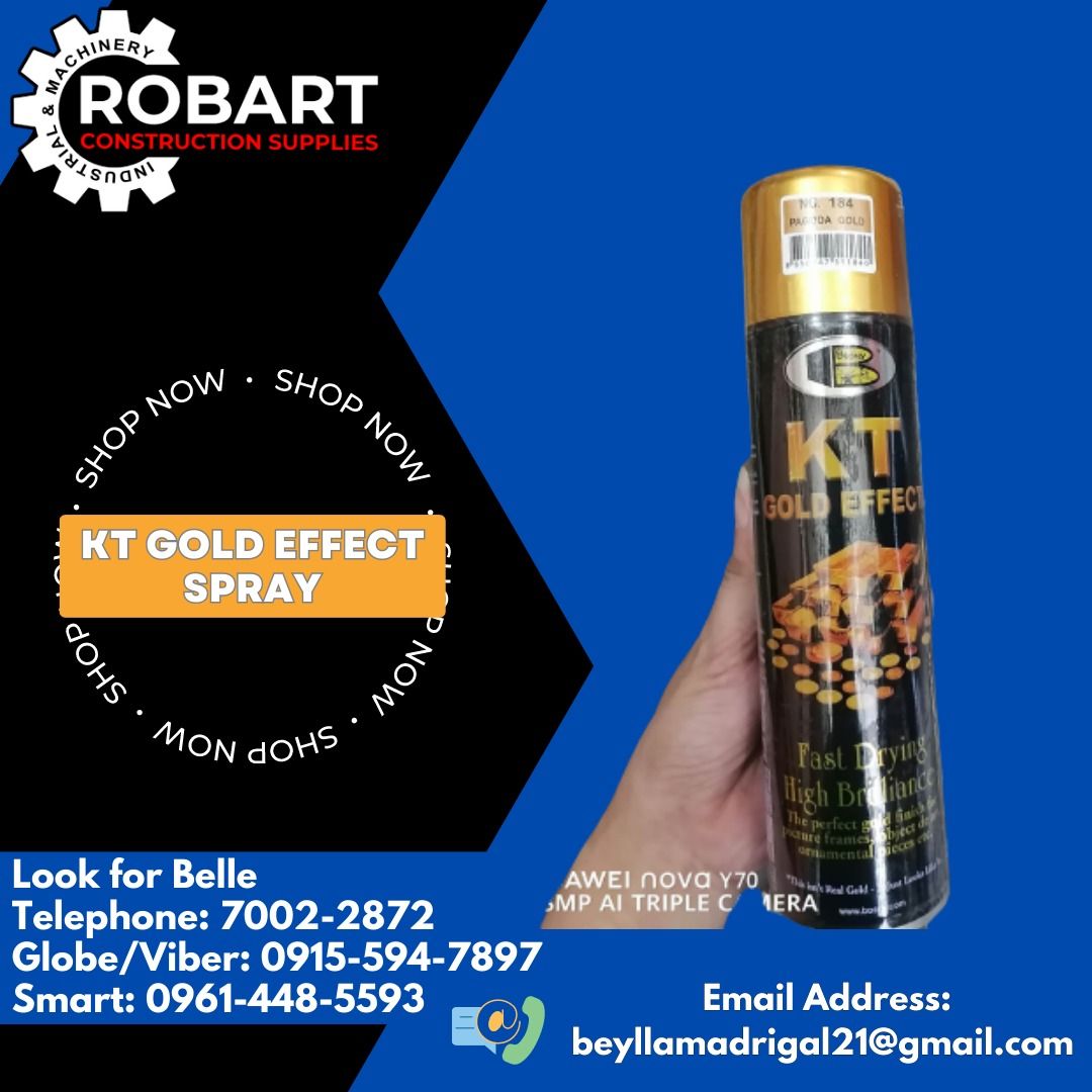 KT Gold Effect Spray, Commercial & Industrial, Construction Tools ...