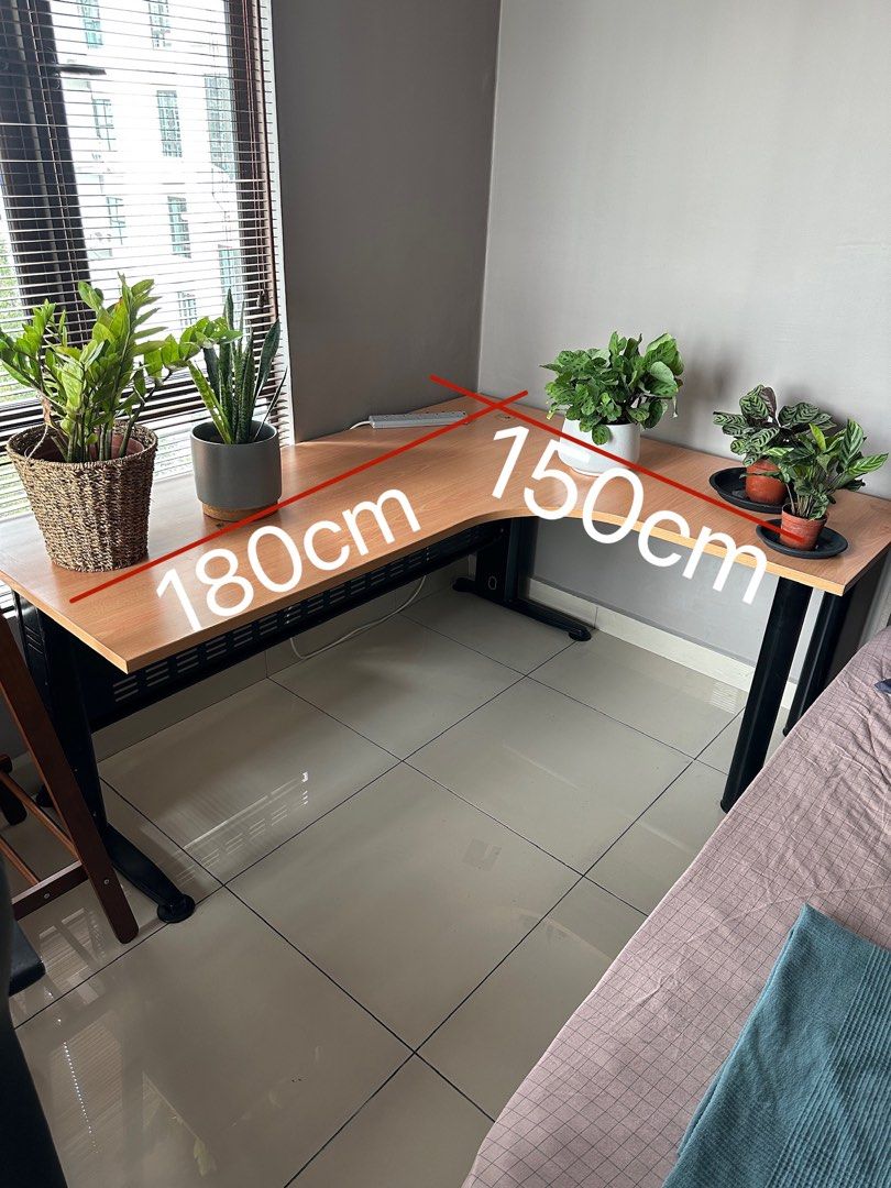 L Shape Office Table / Writing Table / Meja L Shape / Meja Pejabat ...