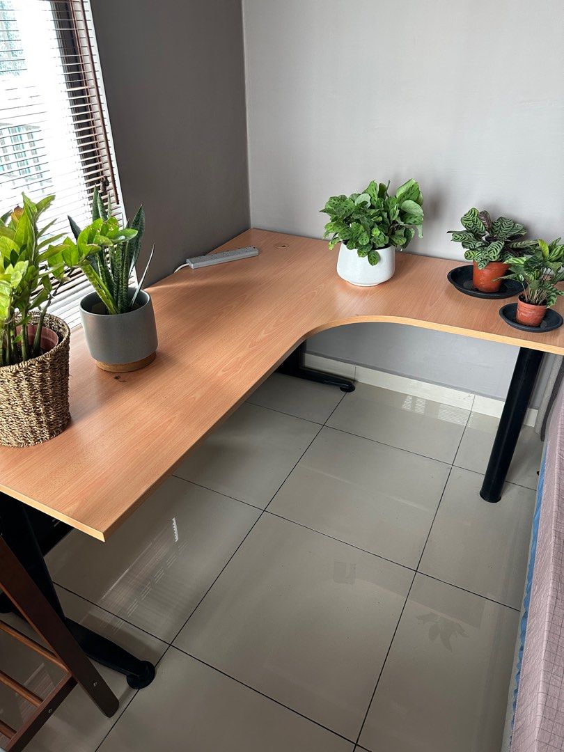 L Shape Office Table / Writing Table / Meja L Shape / Meja Pejabat ...