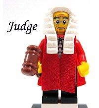 LEGO Minifigures 71000 series 9 judge, 興趣及遊戲, 玩具 & 遊戲類 - Carousell