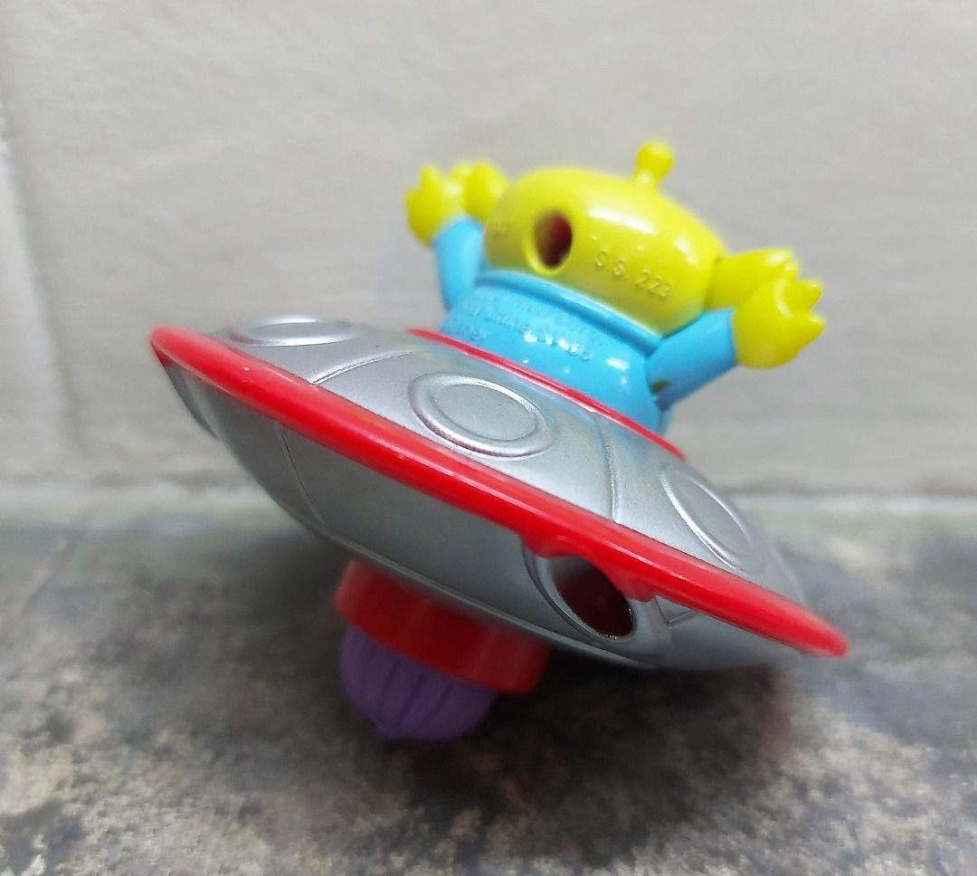 LITTLE GREEN ALIEN SPINNING TOP - 1999 McDonald's Disney Pixar TOY ...